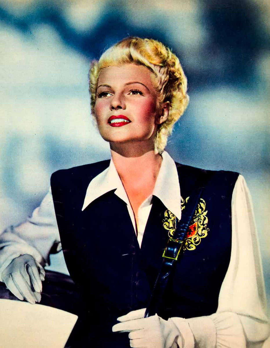1948 Color Print Betty Grable Portrait Movie Film Actress Star Pin-up ...