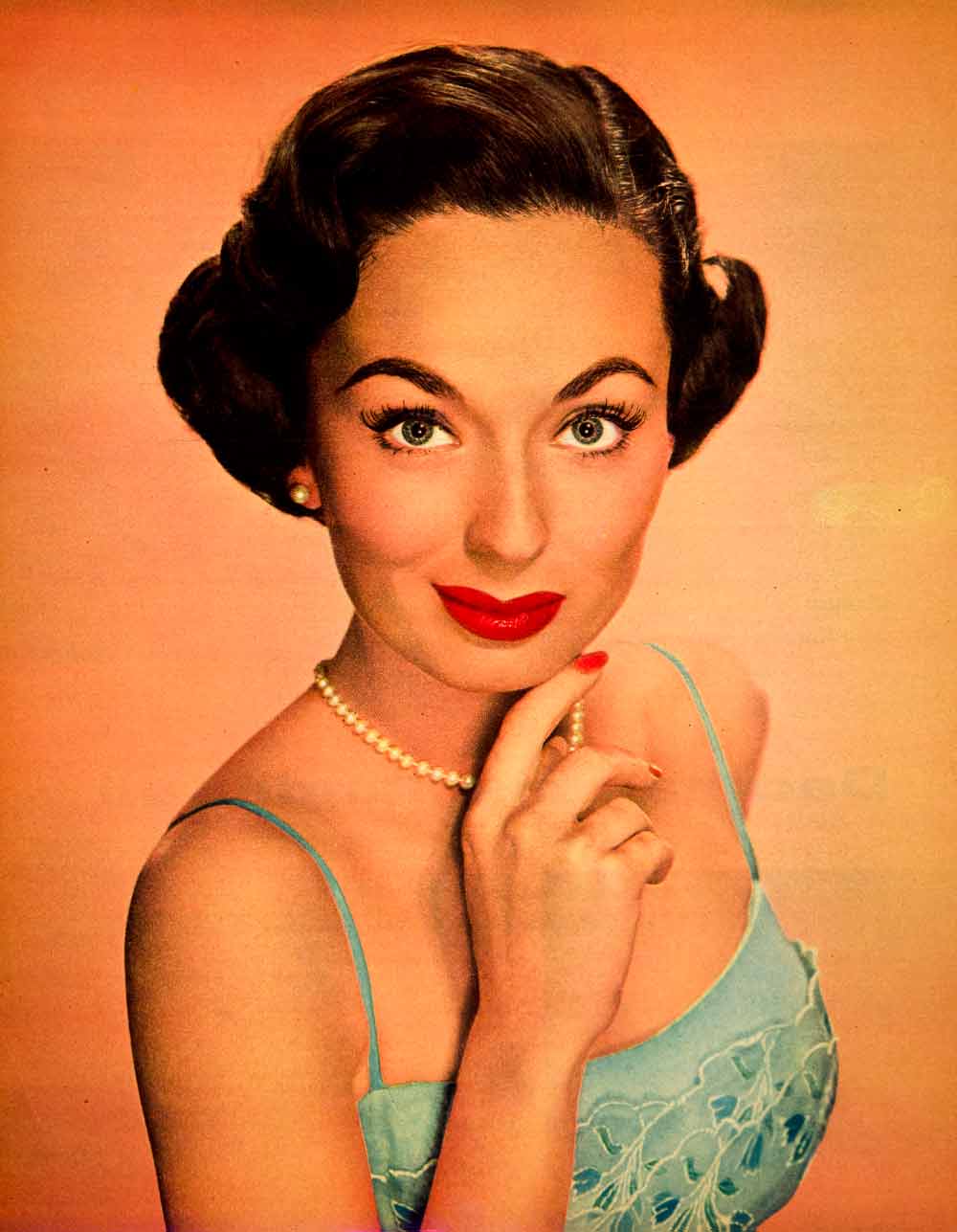 1954 Color Print Ann Blyth Portrait Movie Actress Film Star Singer YMS ...