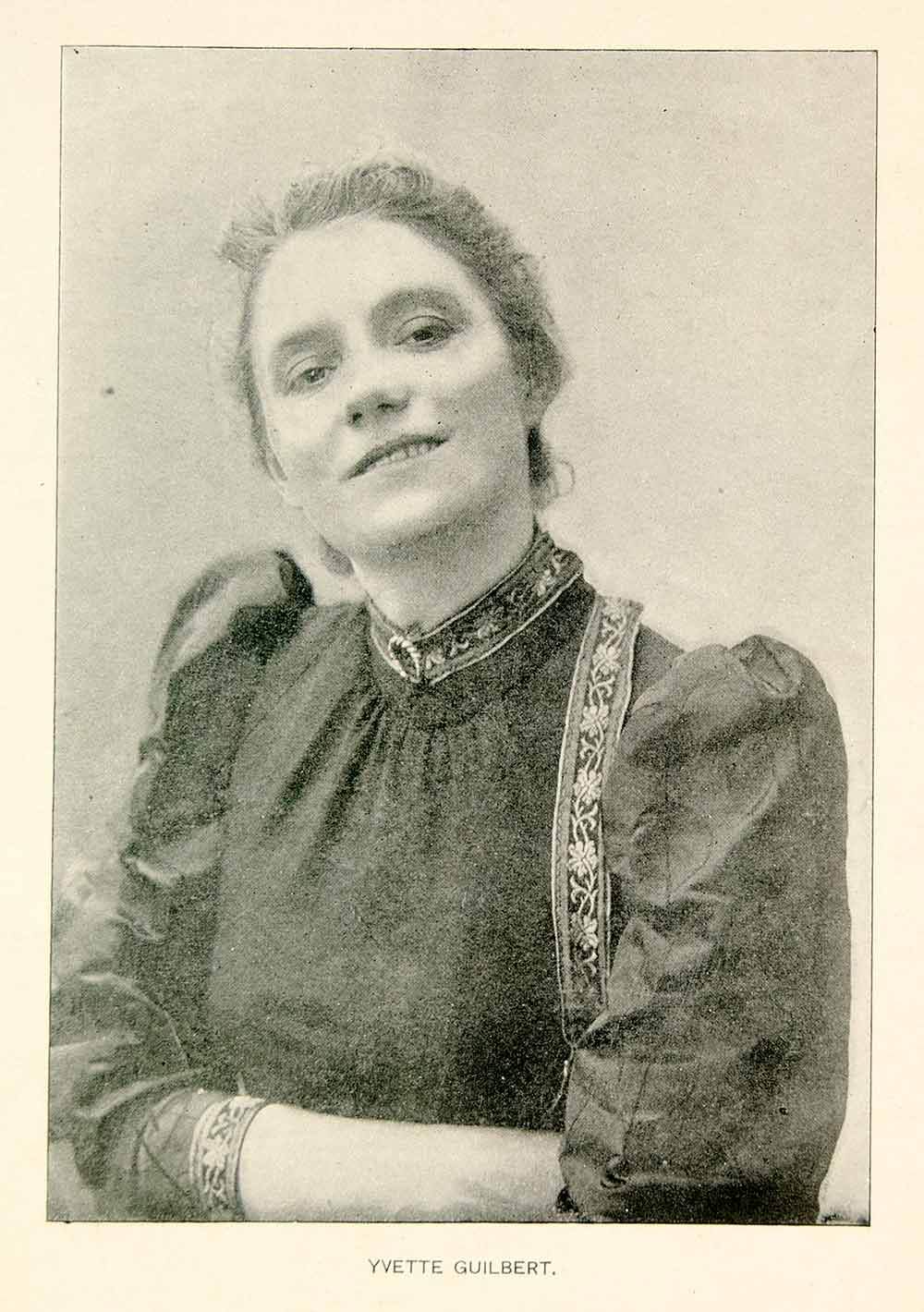 1895 Print Yvette Guilbert French Singer Actress Cabaret Music Portrai ...