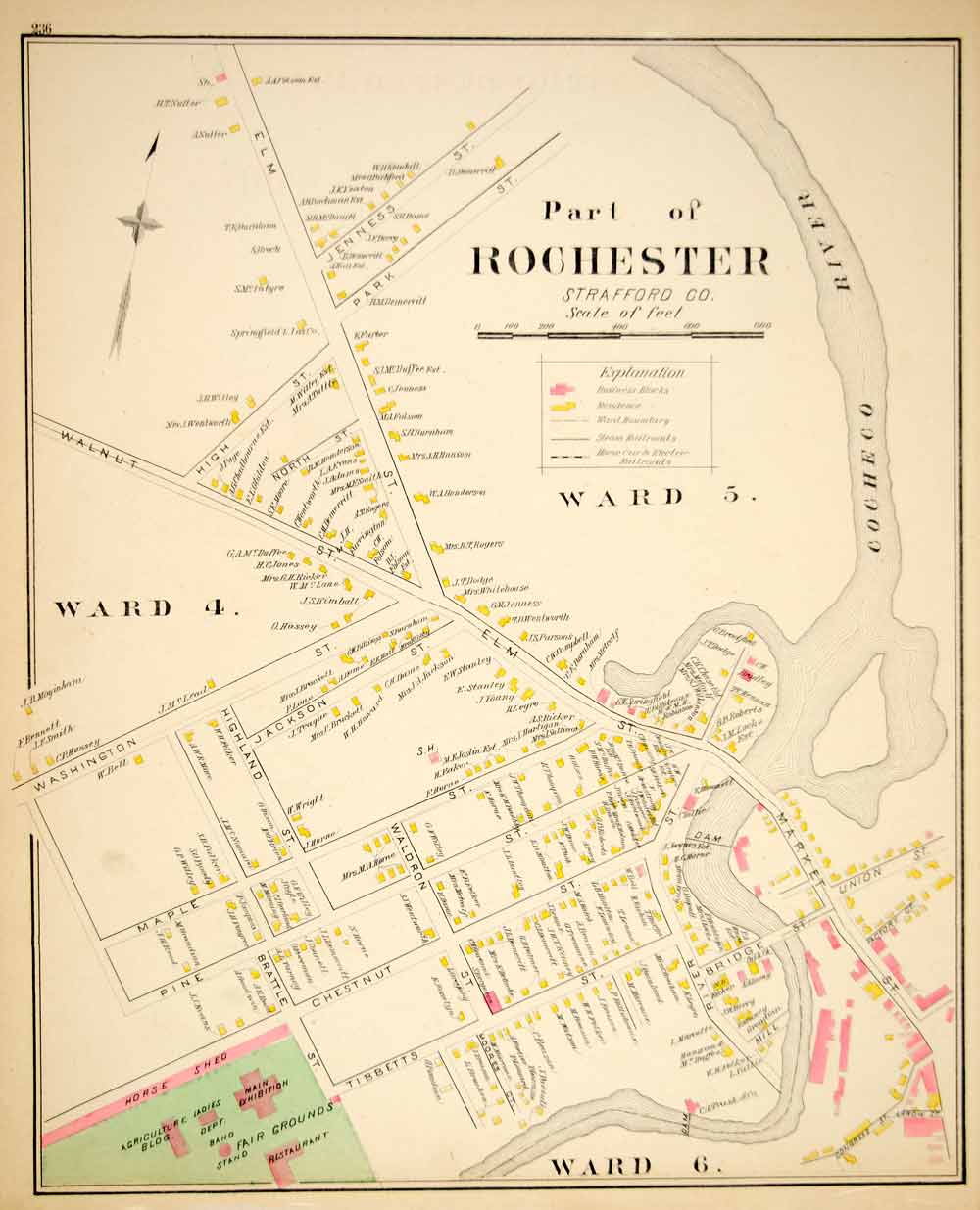 Rochester New Hampshire Map The Worcester, Nashua And Rochester