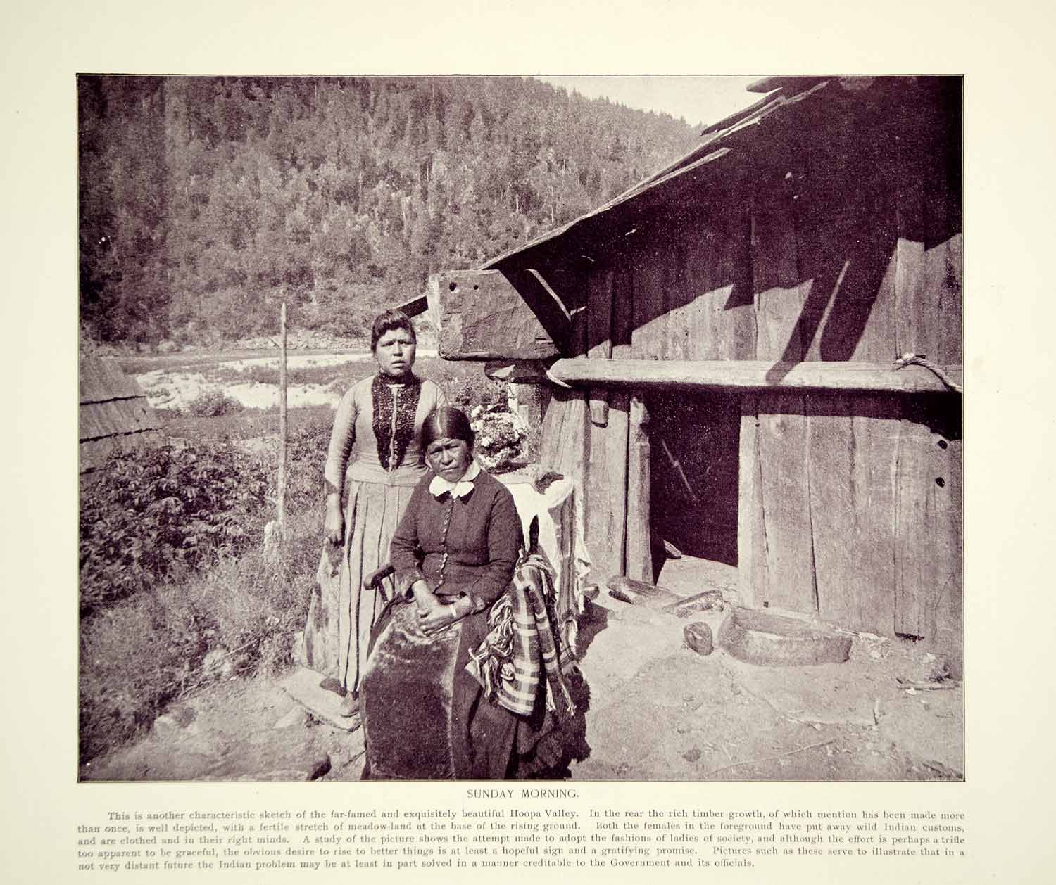 1894 Print Hupa Women Hoopa Valley Indian Reservation Native American ...