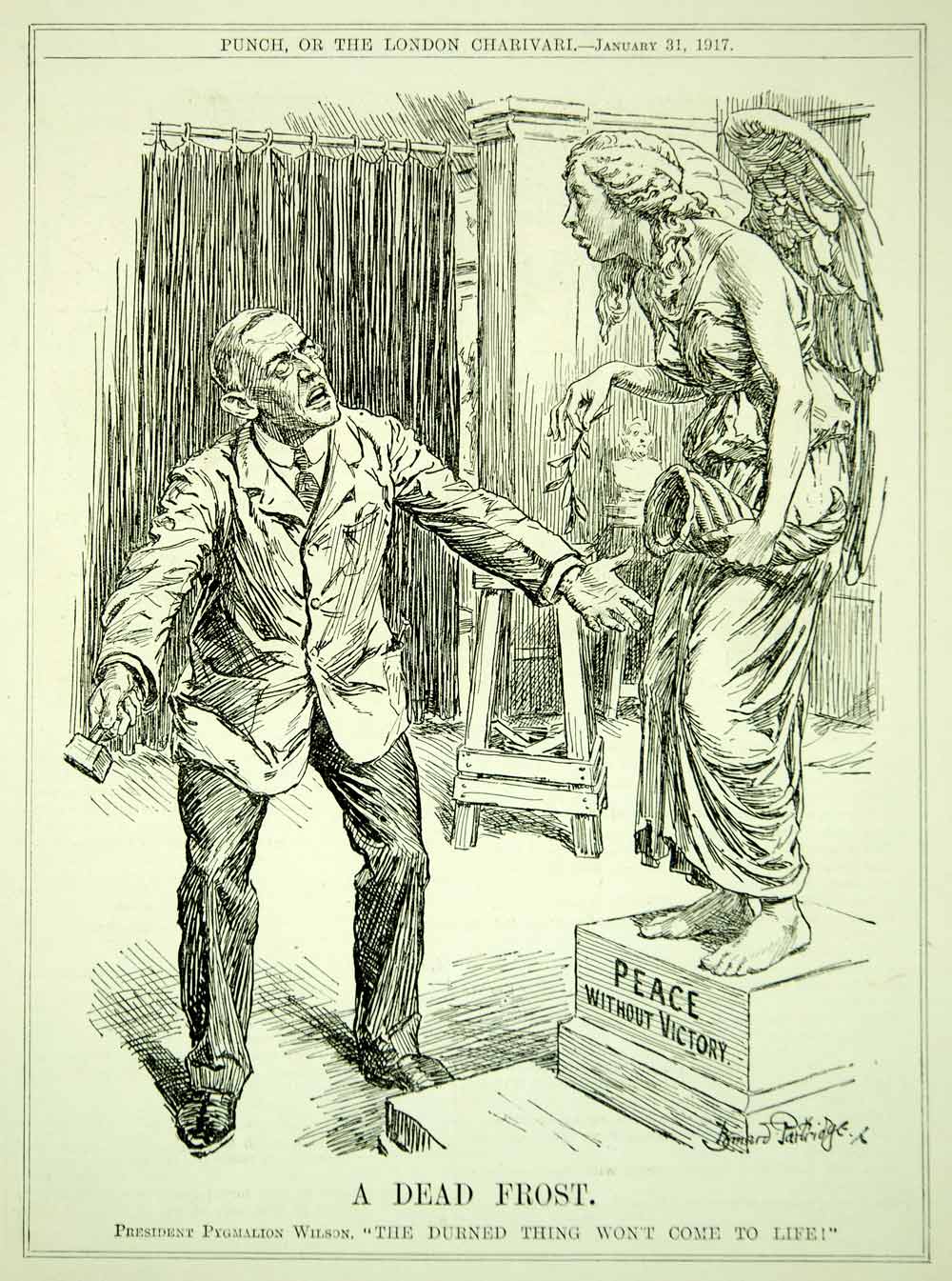 Woodrow Wilson Political Cartoons President Woodrow Wilson" Art Print