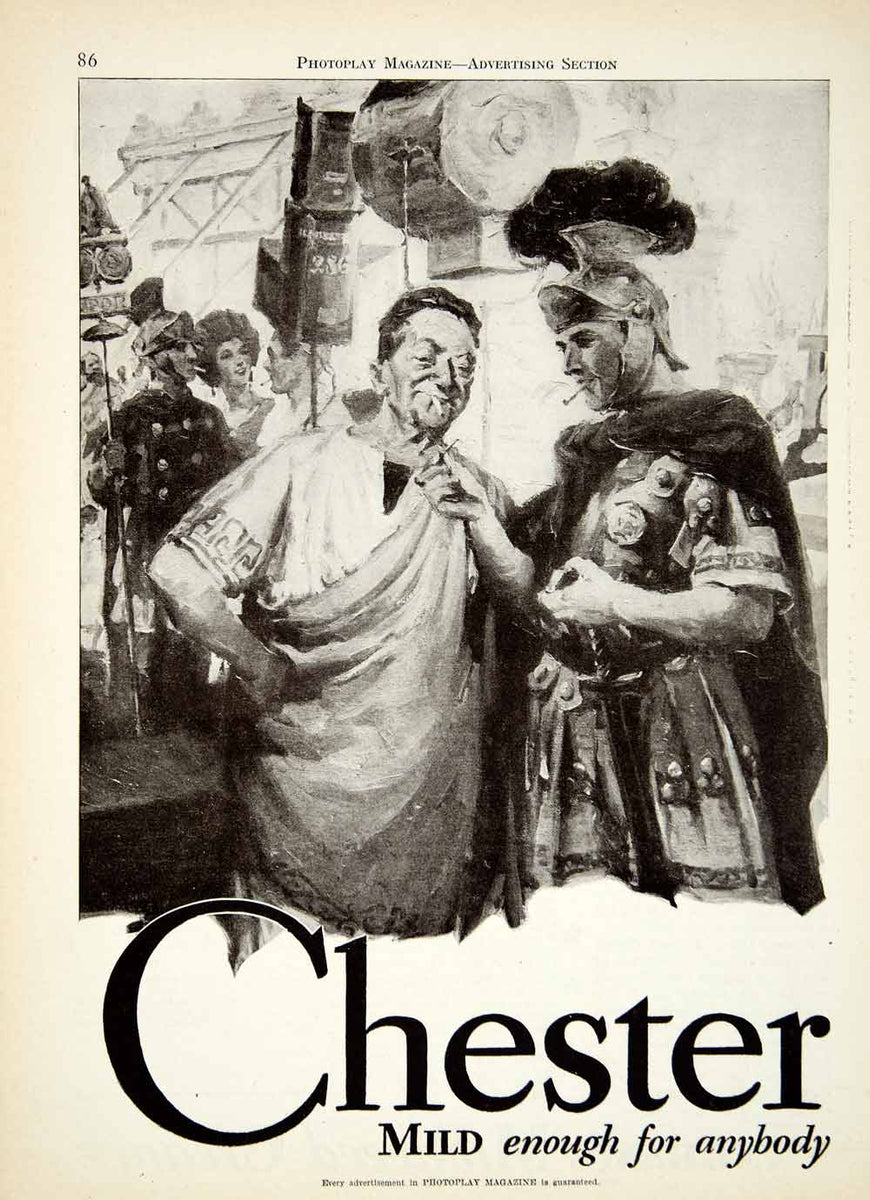 1929 Ad Vintage Chesterfield Cigarettes Hollywood Movie Set Roman Cent ...