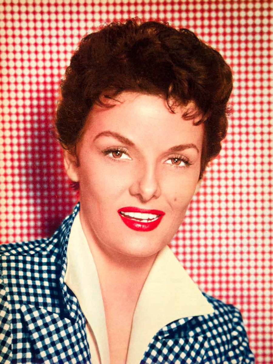1956 Color Print Jane Russell Portrait Movie Actress Sex Symbol Hollyw ...