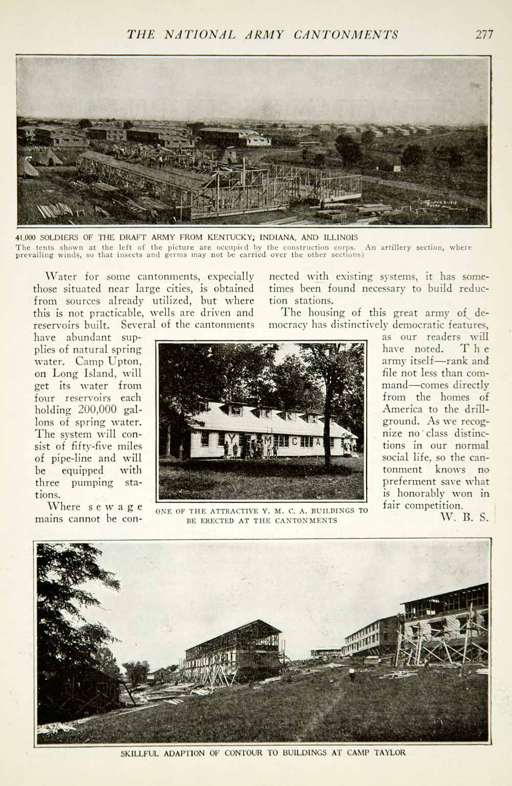 1917 Article WW1 US Army Cantonment Construction Col I.W. Littell Mili ...