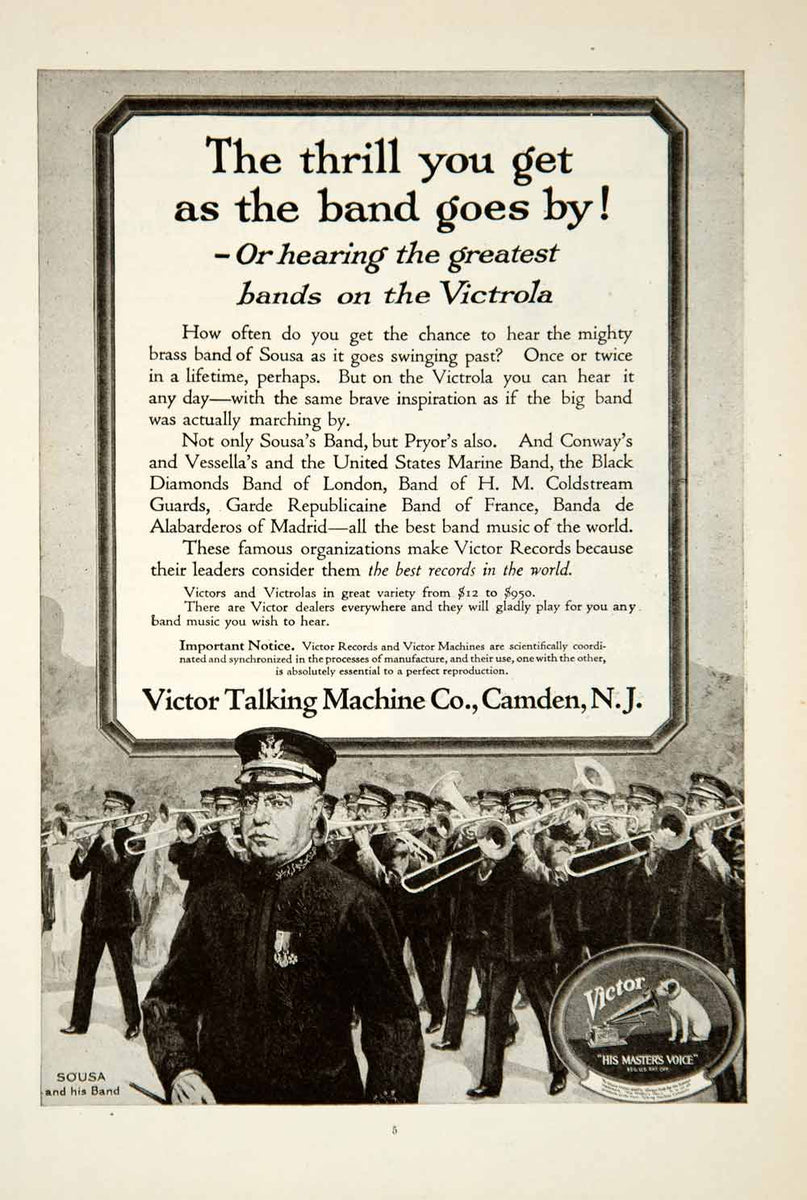 1919 Ad Victor Talking Machine Victrola Phonograph John Philip Sousa B ...