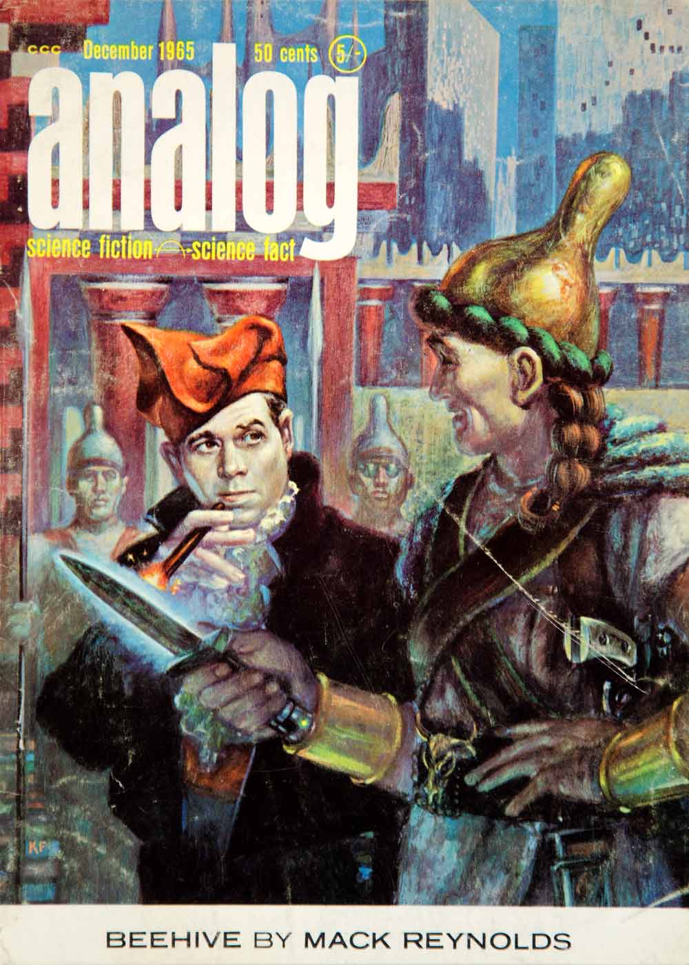 1965 Cover Analog Science Fiction Fact Frank Kelly Freas Beehive Mack ...