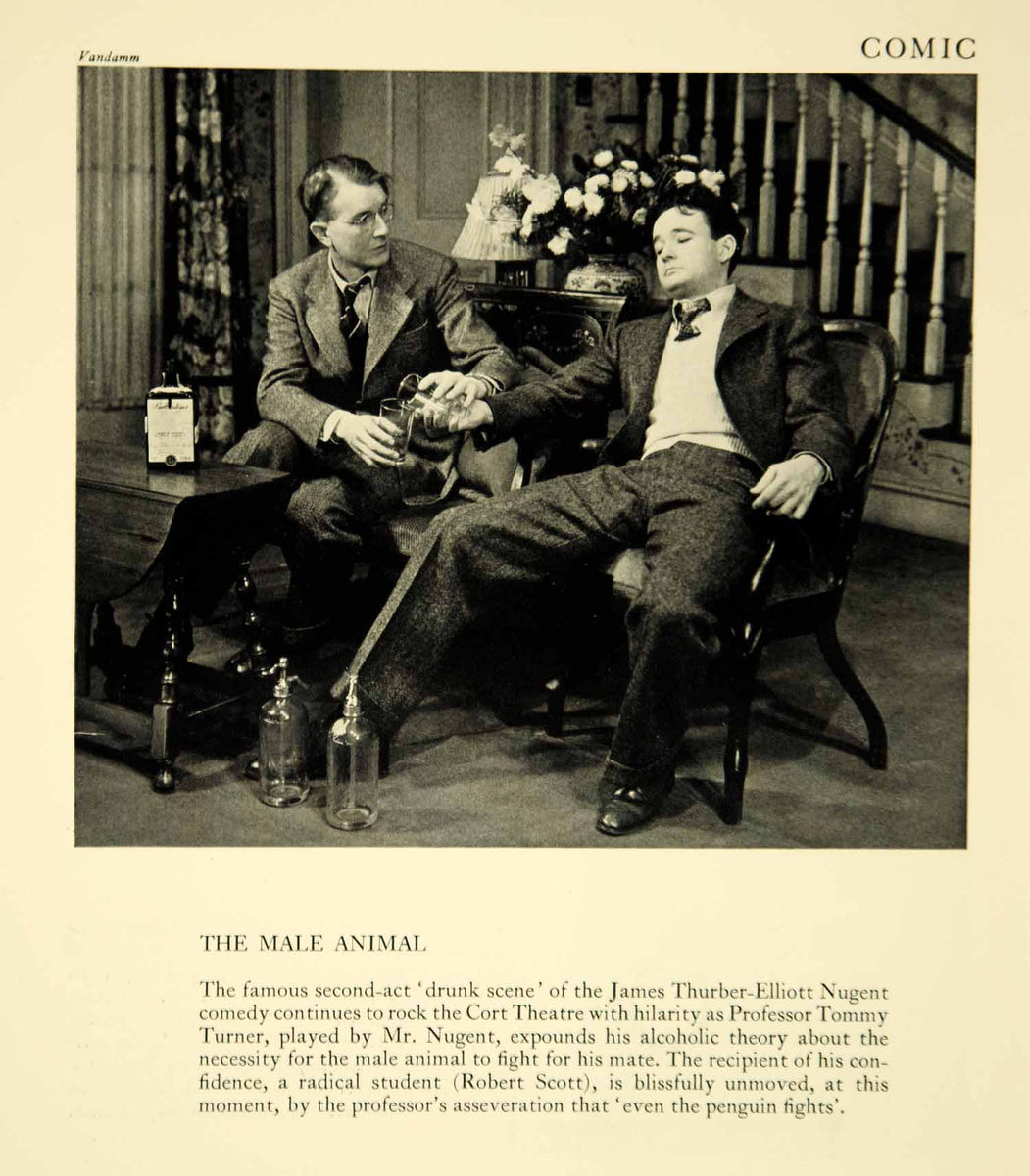 1940 Print The Male Animal Elliot Nugent Robert Scott Cort Theatre Act ...