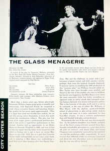 1957 Article The Glass Menagerie Play Review Tennessee Williams Helen ...