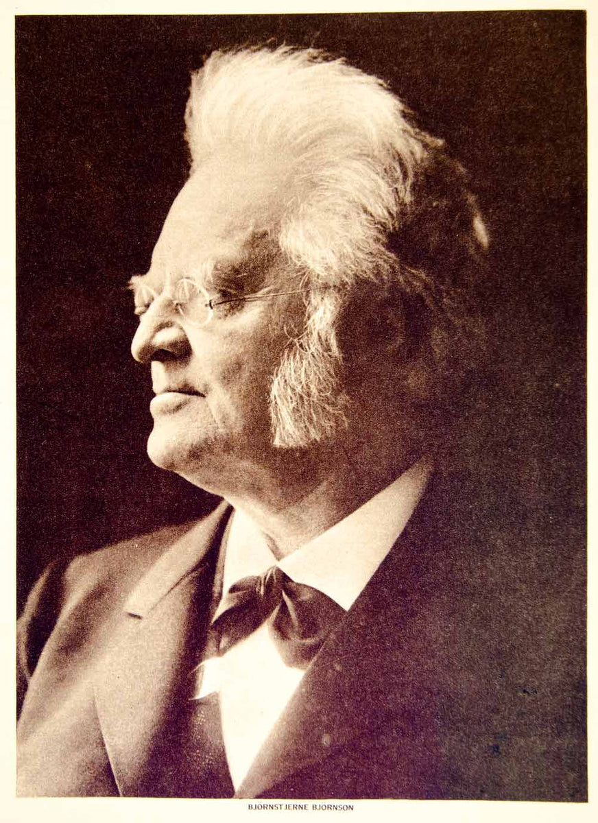 1920 Photogravure Bjornstjerne Bjornson Norwegian Writer Poet Portrait ...