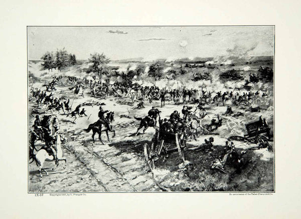 1921 Print Battle Gettysburg Thure De Thulstrup Art American Civil War ...
