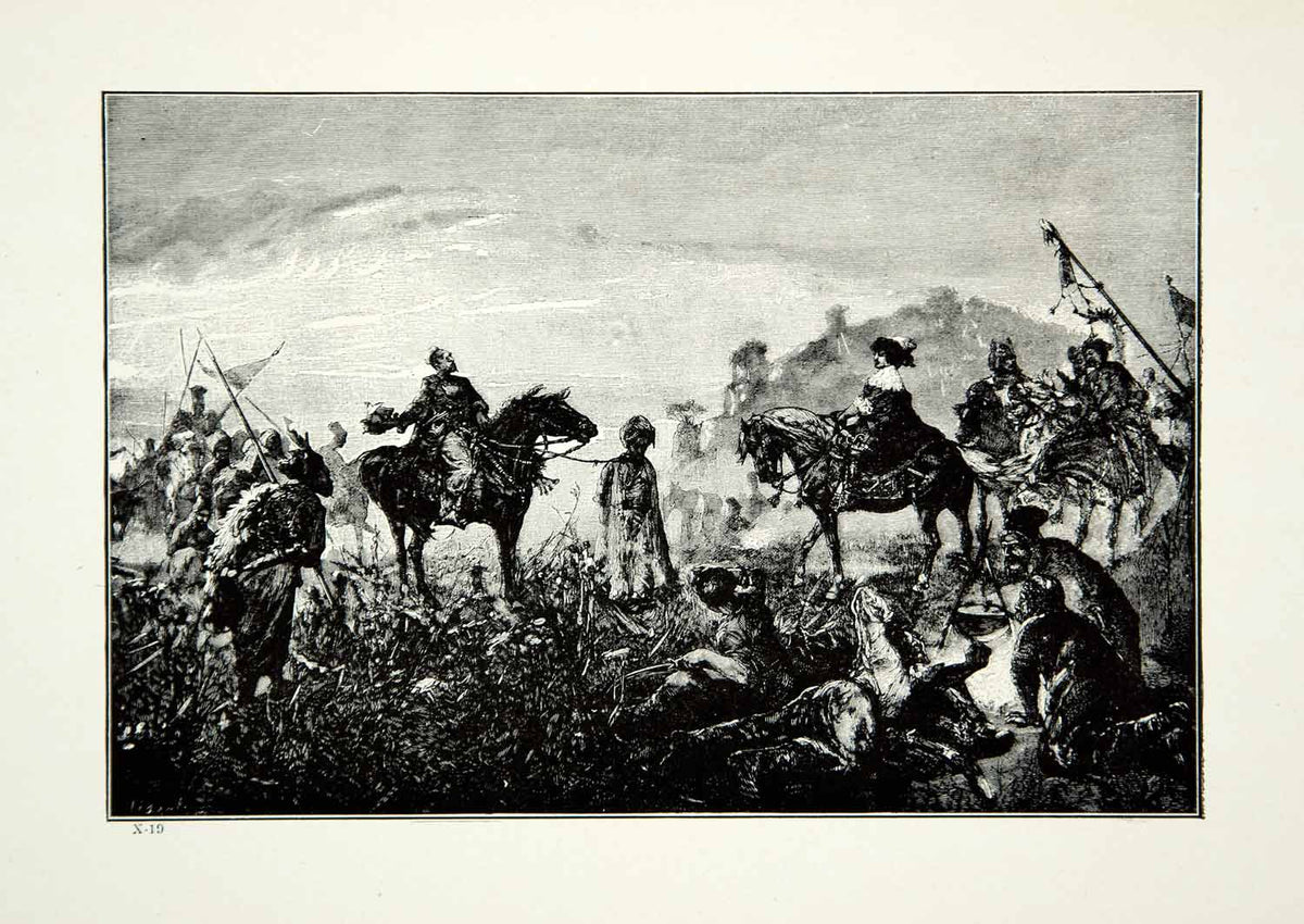 1921 Wood Engraving J Pawliszak Art Sultan Solyman Magnificent Ottoman ...