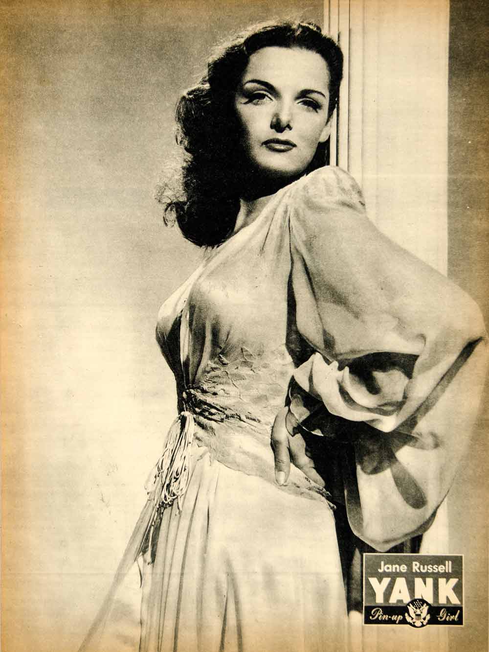 1945 Print World War II Pinup Girl Jane Russell Yank Army Weekly Magaz ...