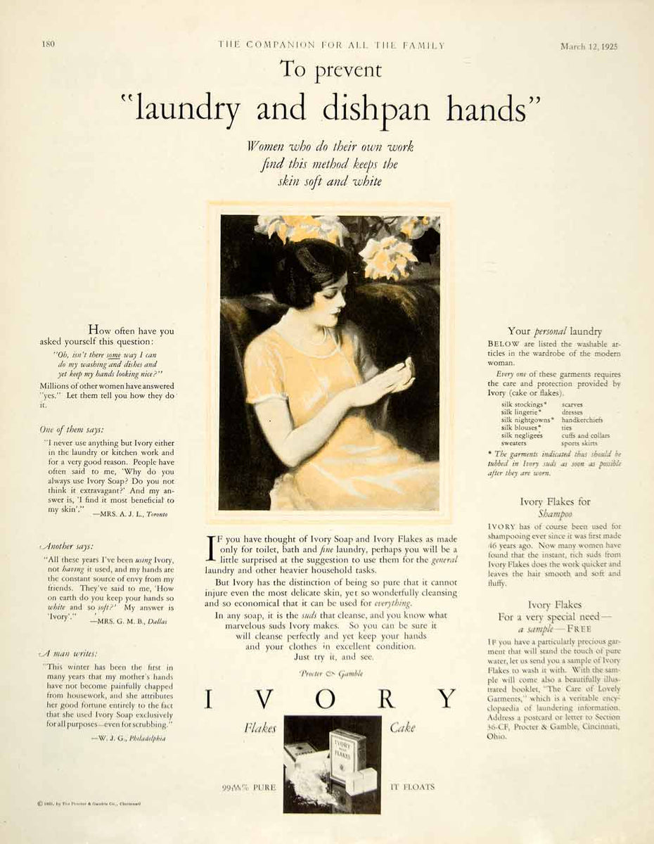 1925 Ad Procter Gamble Ivory Soap Health Beauty Roaring Twenties Era H ...