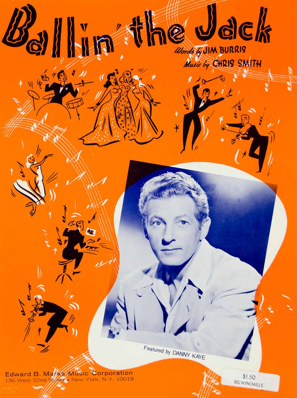 1941 Sheet Music Ballin' the Jack Dance Jazz Danny Kaye Jim Burris Chr ...