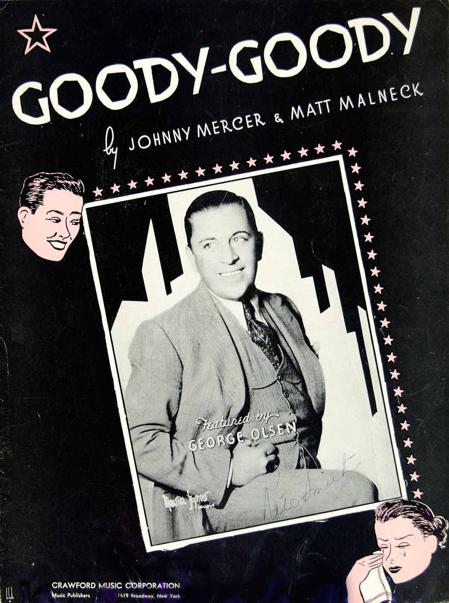 1936 Sheet Music Goody-Goody Johnny Mercer Matt Malneck George Olsen Z ...