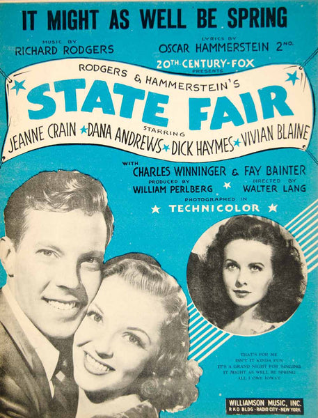 1945 Sheet Music It Might as Well Be Spring State Fair Movie Song Musi ...
