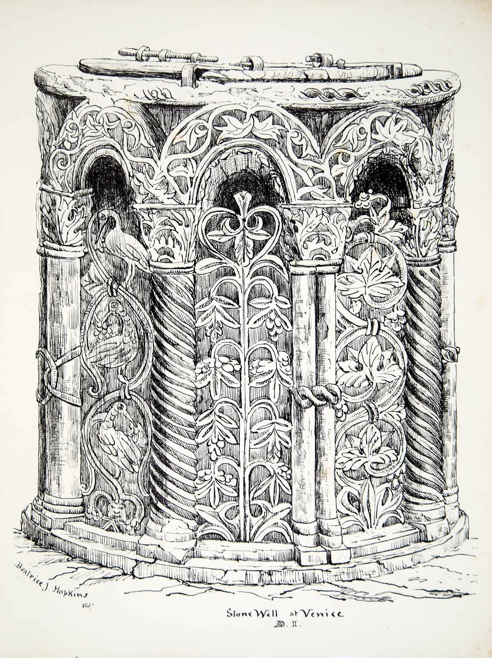 Stone Well Drawing